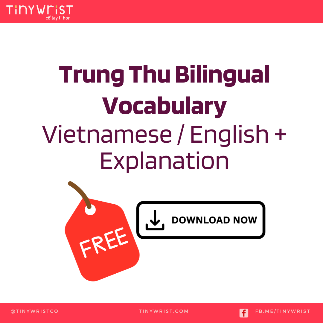 FREE Printable: Vietnamese English Bilingual Vocabulary for Trung Thu ...